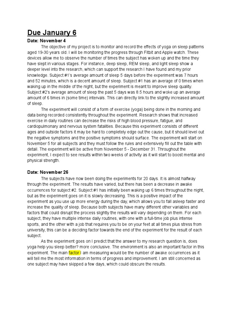 CLC 12 - Overview of Capstone Project | PDF | Sleep | Experiment