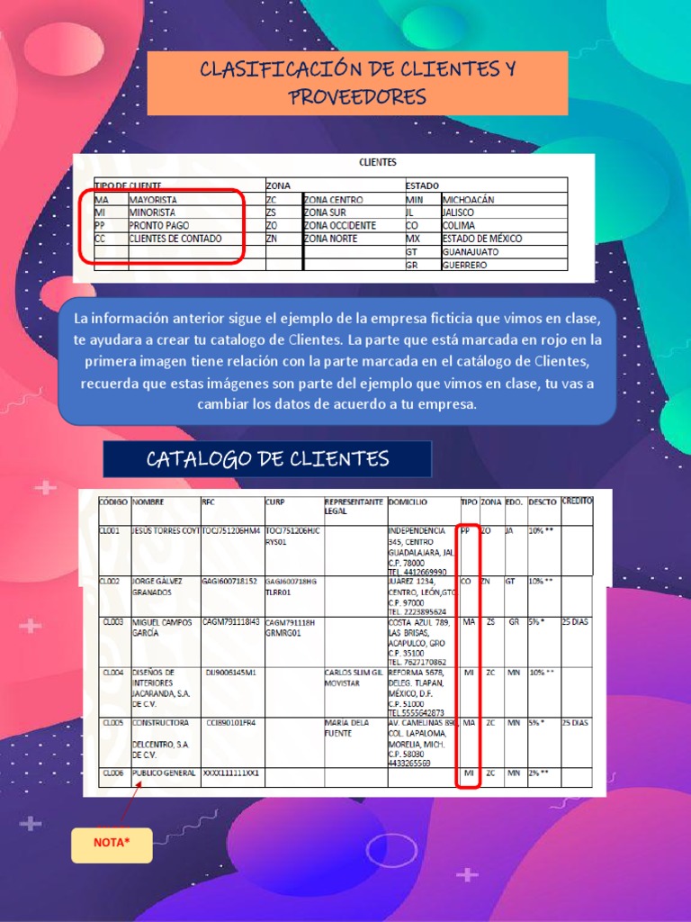Catalogo de Clientes y Proveedores | PDF
