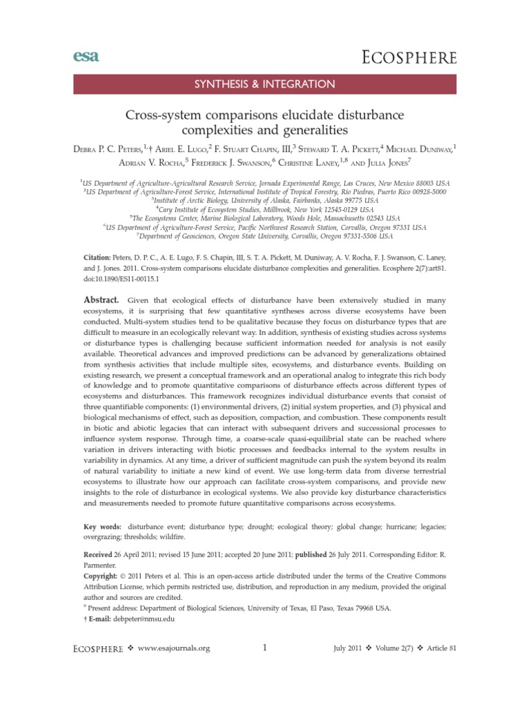 Peters Et Al. - 2011 - Cross-System Comparisons Elucidate Disturbance ...