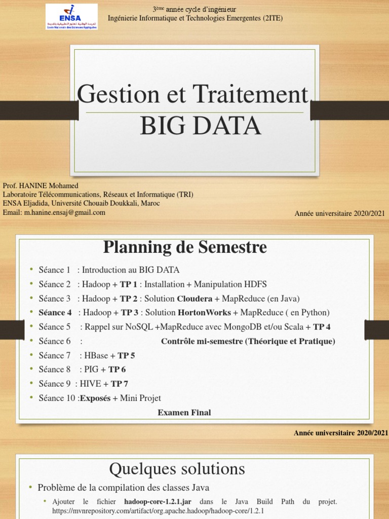 Chapitre 2 - Programmation MapReduce | PDF | Apache Hadoop | Programmation informatique