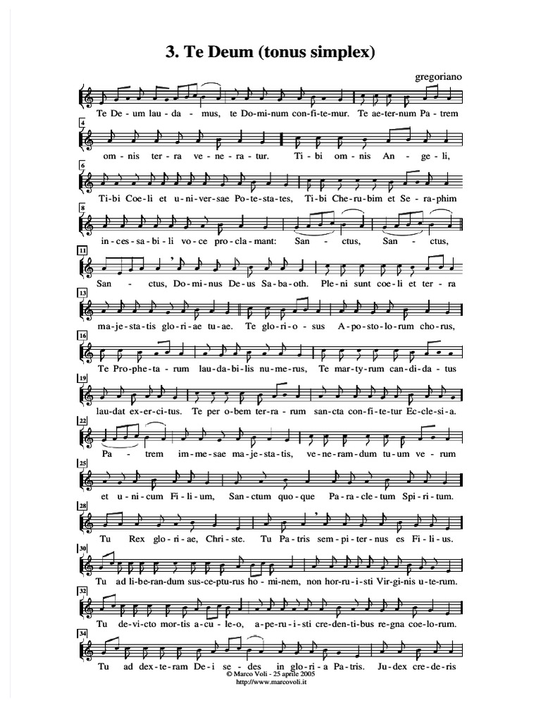Te Deum Gregoriano Notación | PDF