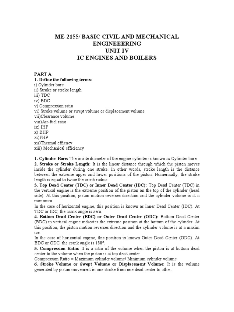 Bme Unit 4 | PDF | Diesel Engine | Steam Engine
