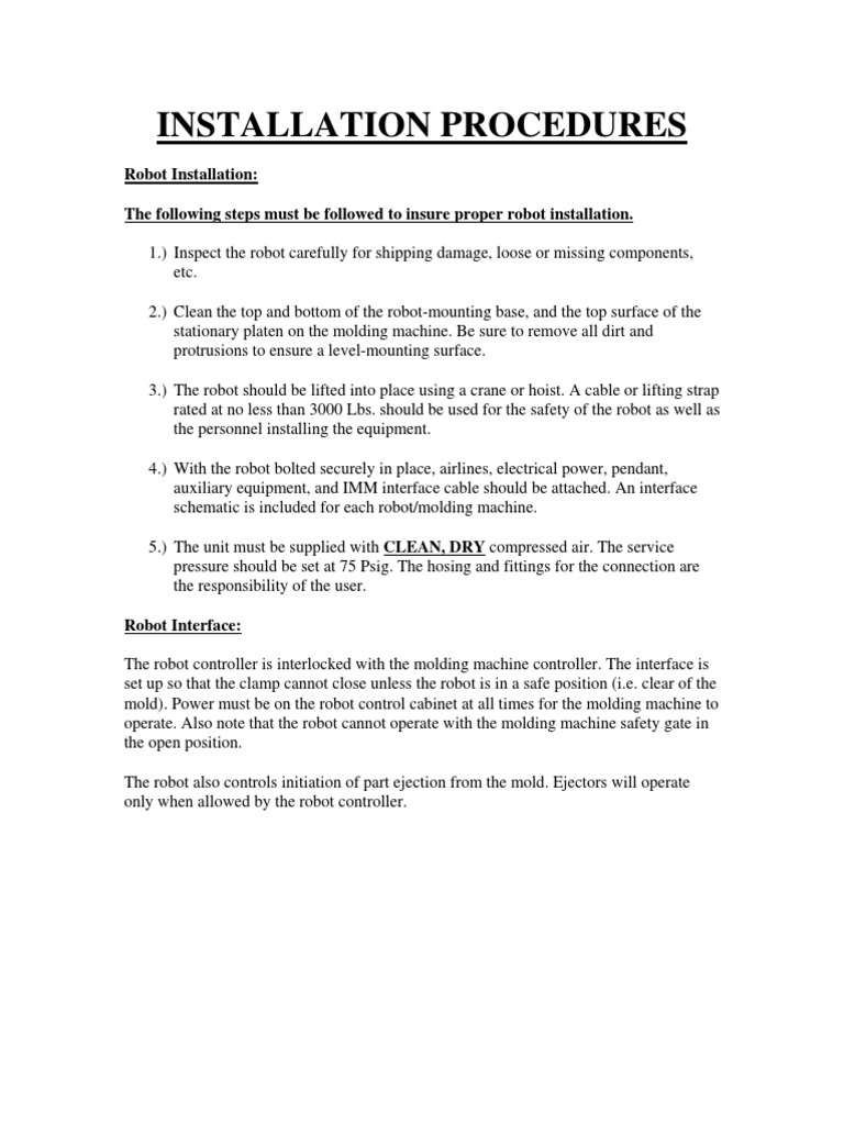 Robot Mounting Instructions | PDF | Robot | Robotics
