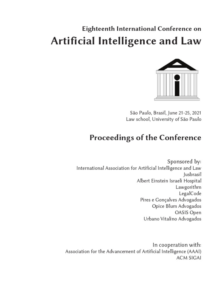 Icail 2021 Proceedings | PDF | Artificial Intelligence | Intelligence ...