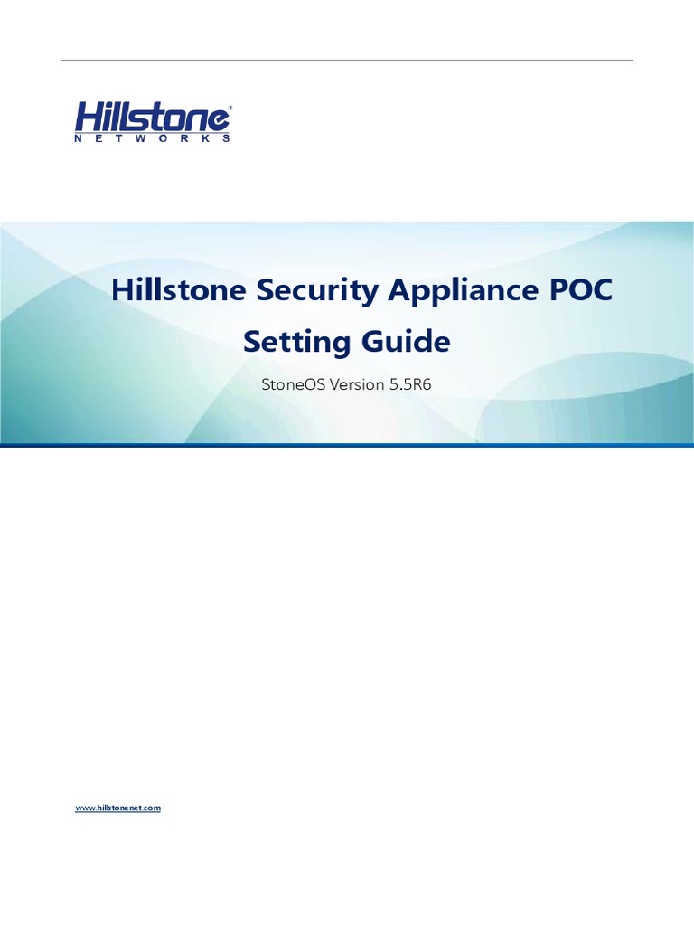 Hillstone Security Appliance Setup Guide Pdf Computer Network