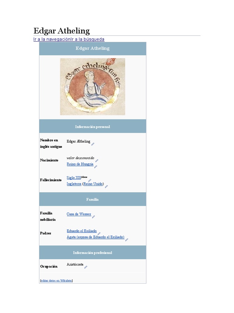 Edgar Atheling | PDF | Pueblo anglosajón | Inglaterra medieval