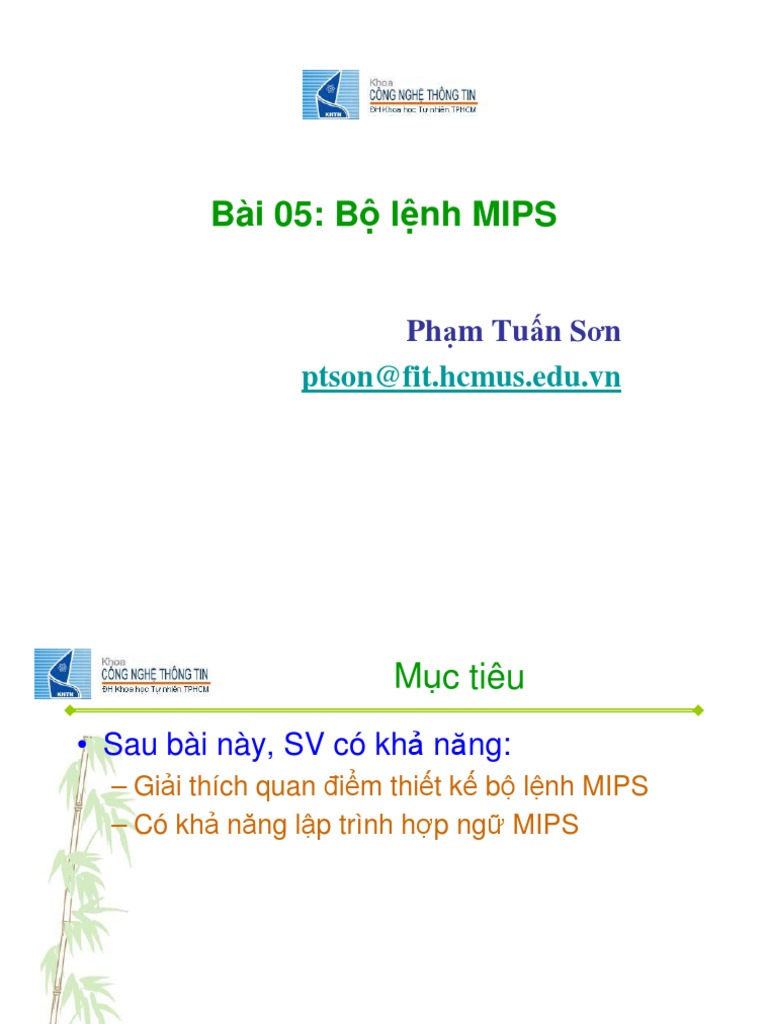 Lec05 Bo Lenh Mips 3374 1132 | PDF