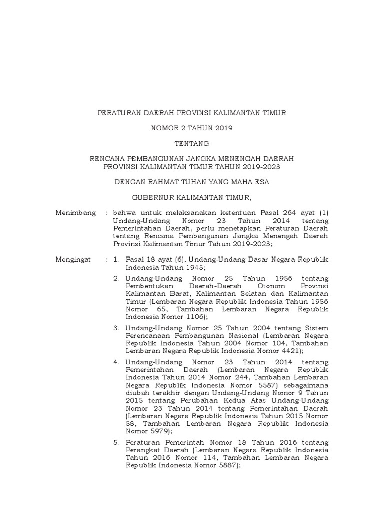 RPJMD Prov. Kaltim 2019-2023 C 3 | PDF | Pengelolaan Keuangan & Uang