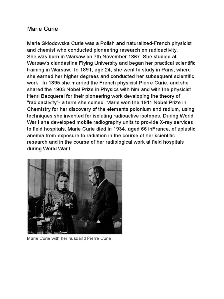 Marie Curie | PDF