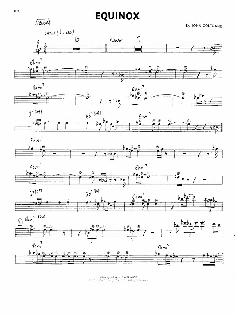 Coltrane John - Songbook Sax Transcriptions | PDF