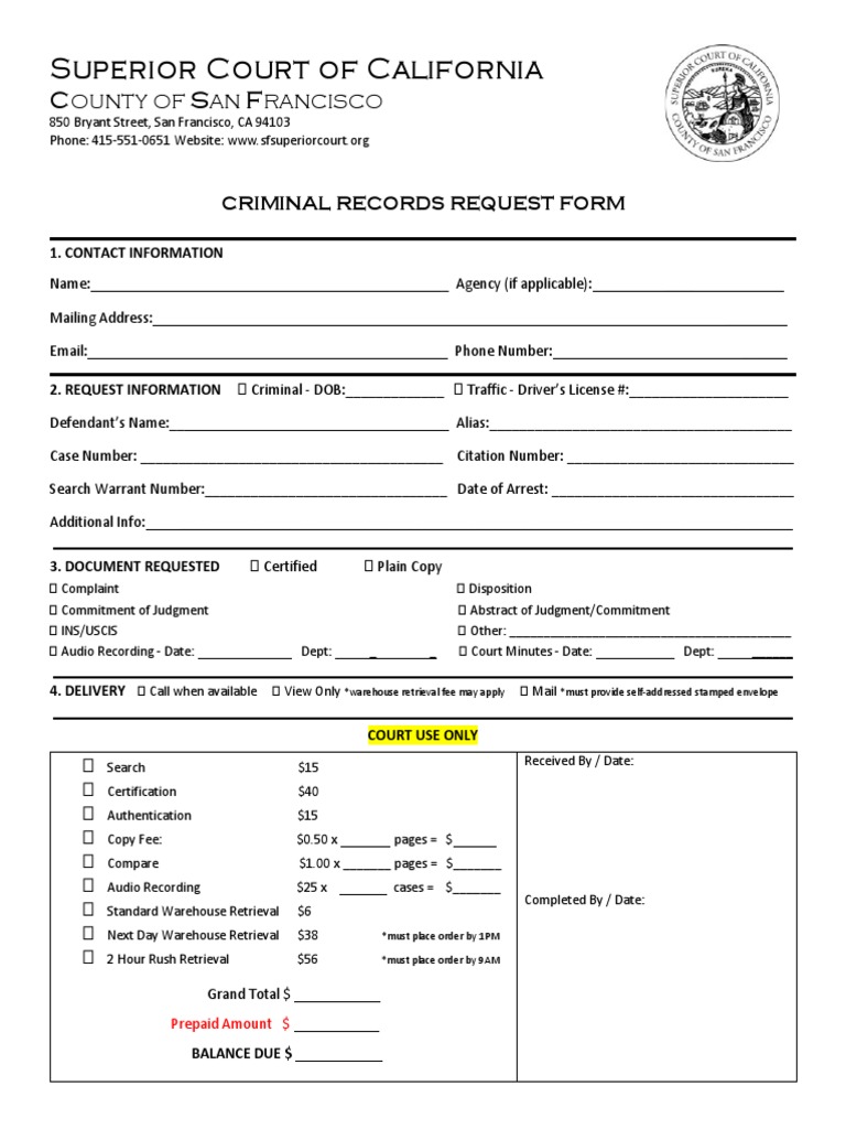 1 - Criminal Records Request Form (2021) - 2 | PDF | Criminal Record | Mail