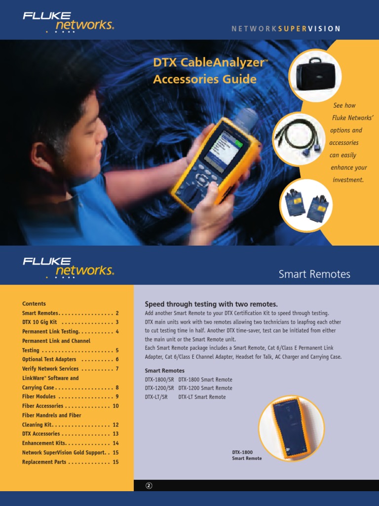 Fluke DTX Cable Analyzer | PDF | Electronics | Information And ...