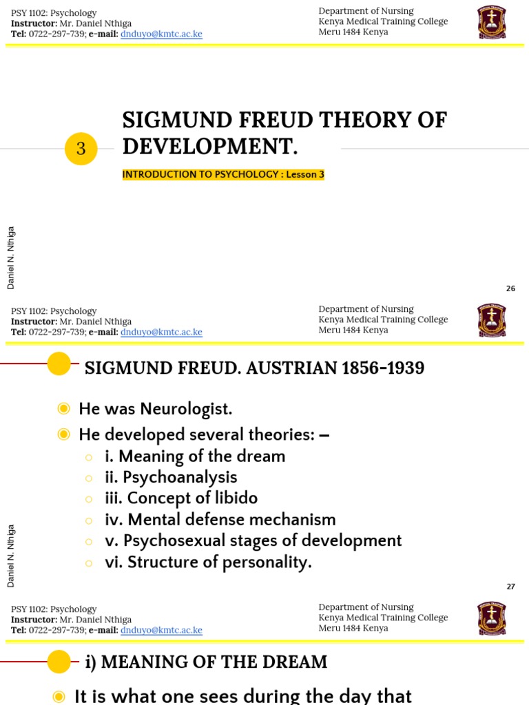 03.sigmund Freud Theory of 3 Development - Psy 1102 - Psychology by ...