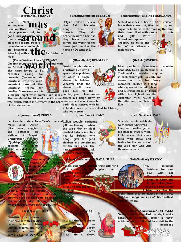Reading Comprehension Christmas Around The World | Download Free PDF ...