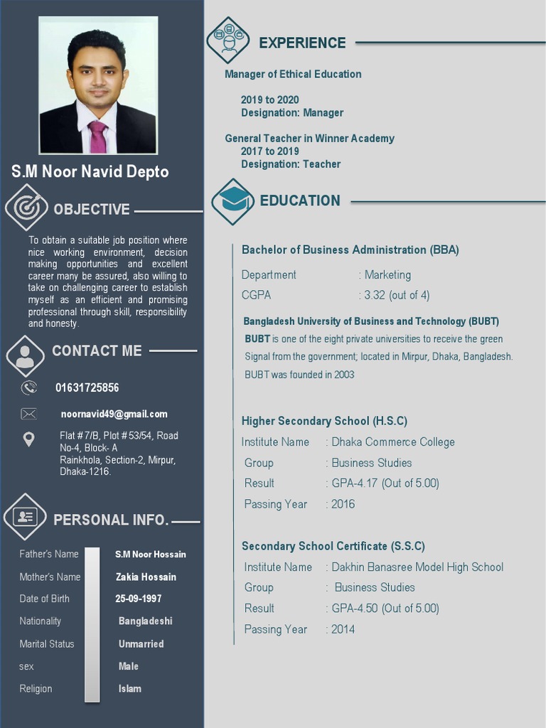 Noor Navid CV | PDF | Bangladesh | Learning