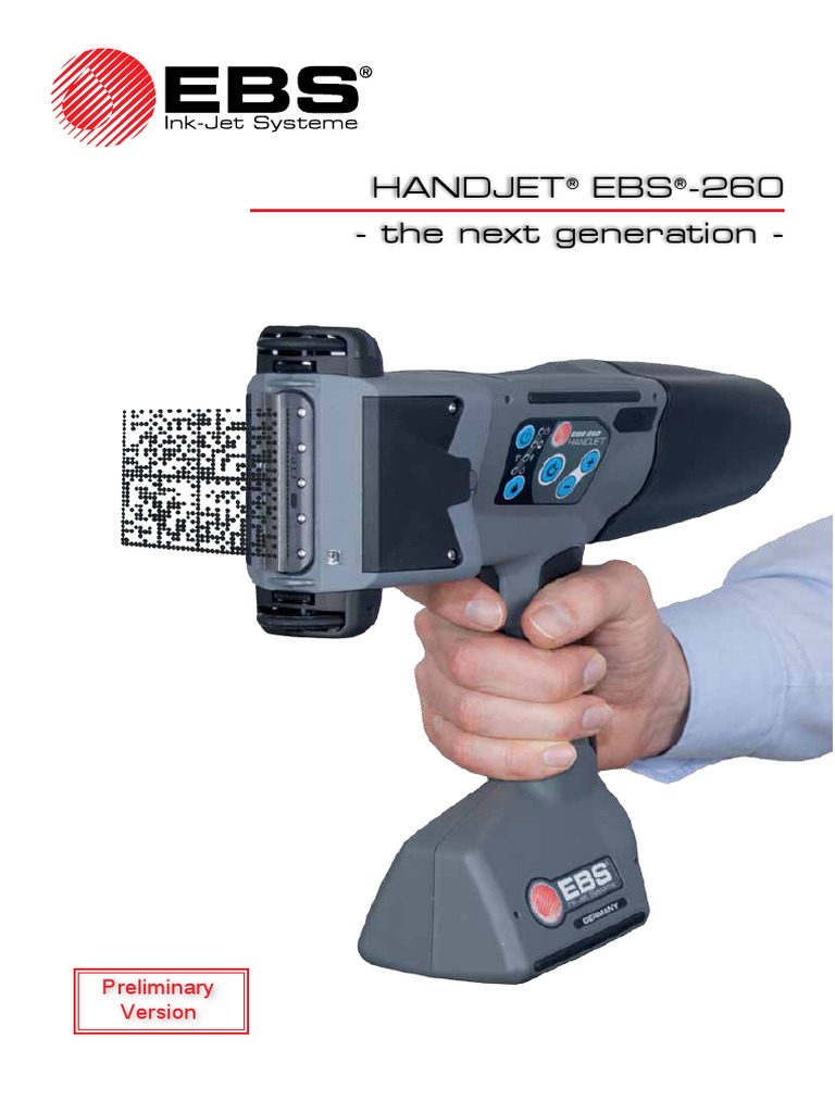 Ebs-260-Handjet-Hand Held Portable Inkjet Stencil Marking Leading Marks ...