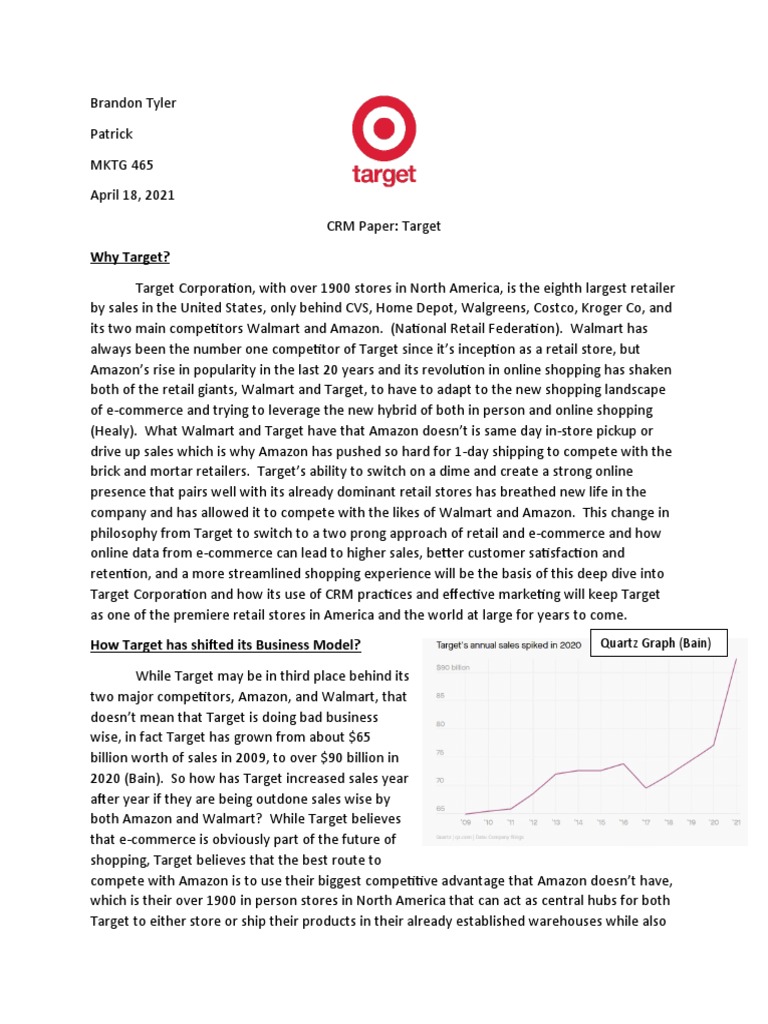 CRM Paper Target | Download Free PDF | Target Corporation | Walmart