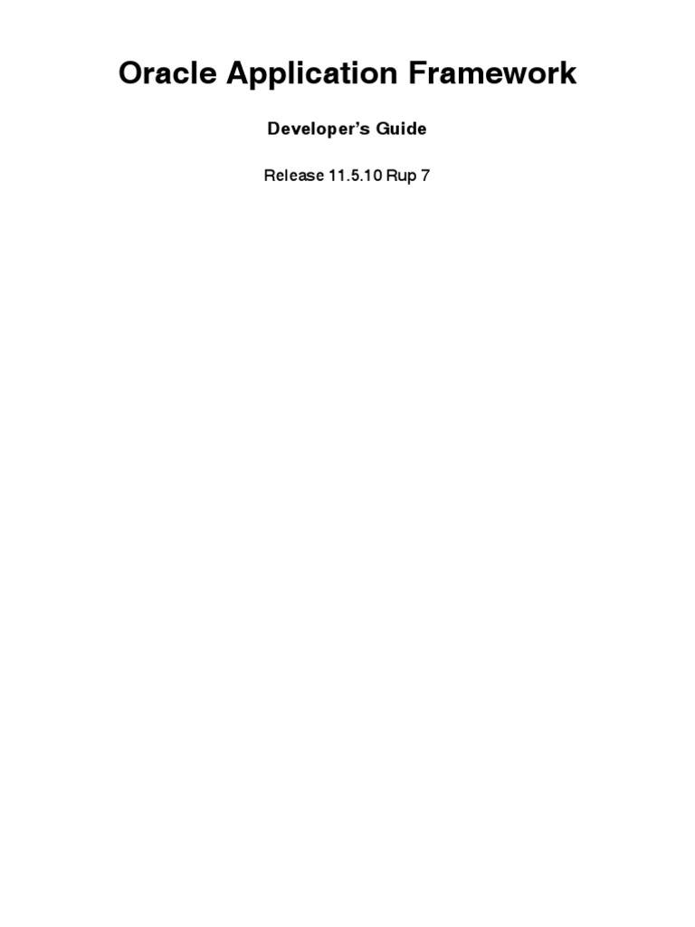 OAF Developer Guide | PDF