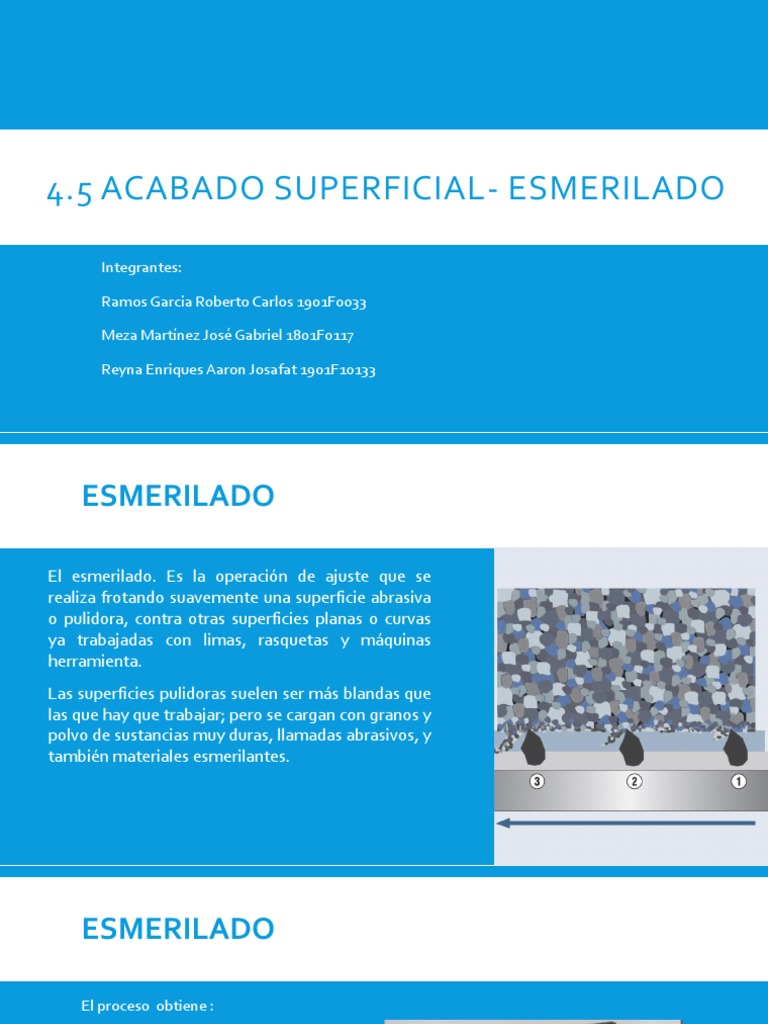 Proceso de Esmerilado Industrial | PDF | Procesos industriales | Materiales