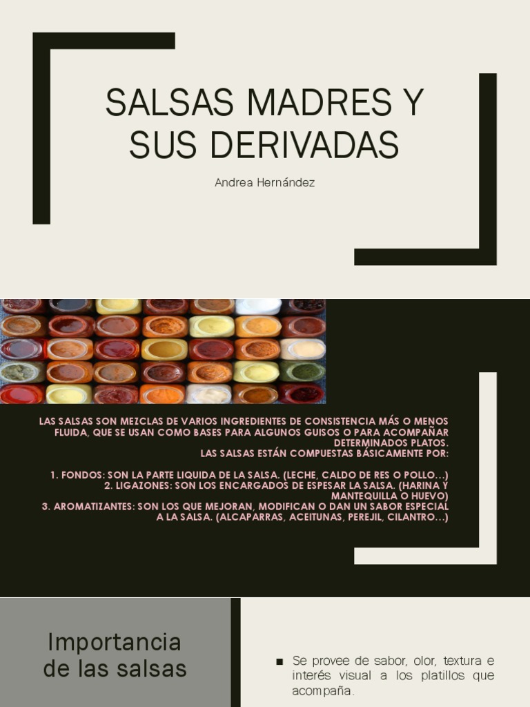Salsas Madres y Sus Derivadas | PDF | Salsa | Cocinando