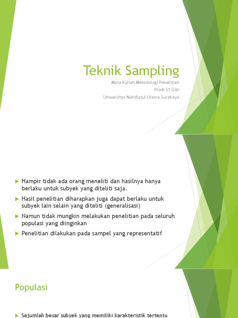 7 Teknik Sampling | PDF