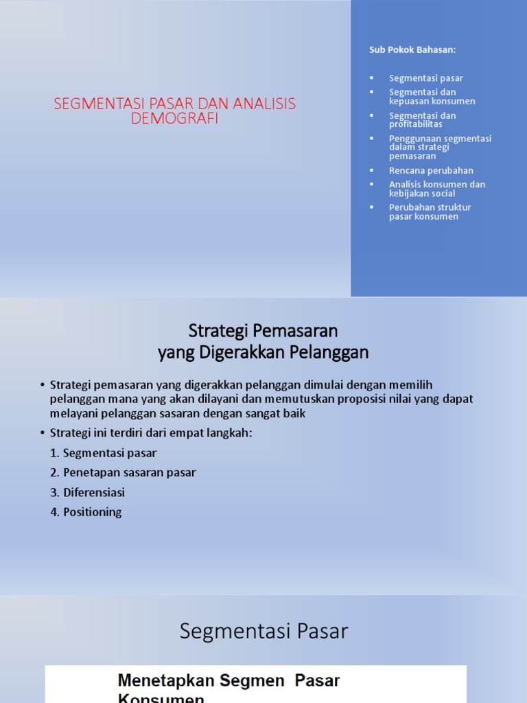 Strategi Segmentasi Pasar | PDF