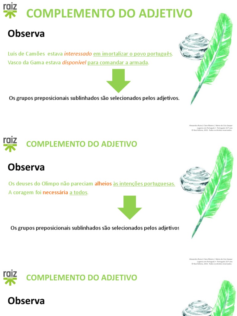 Complemento Adjetivo | PDF | Portugal