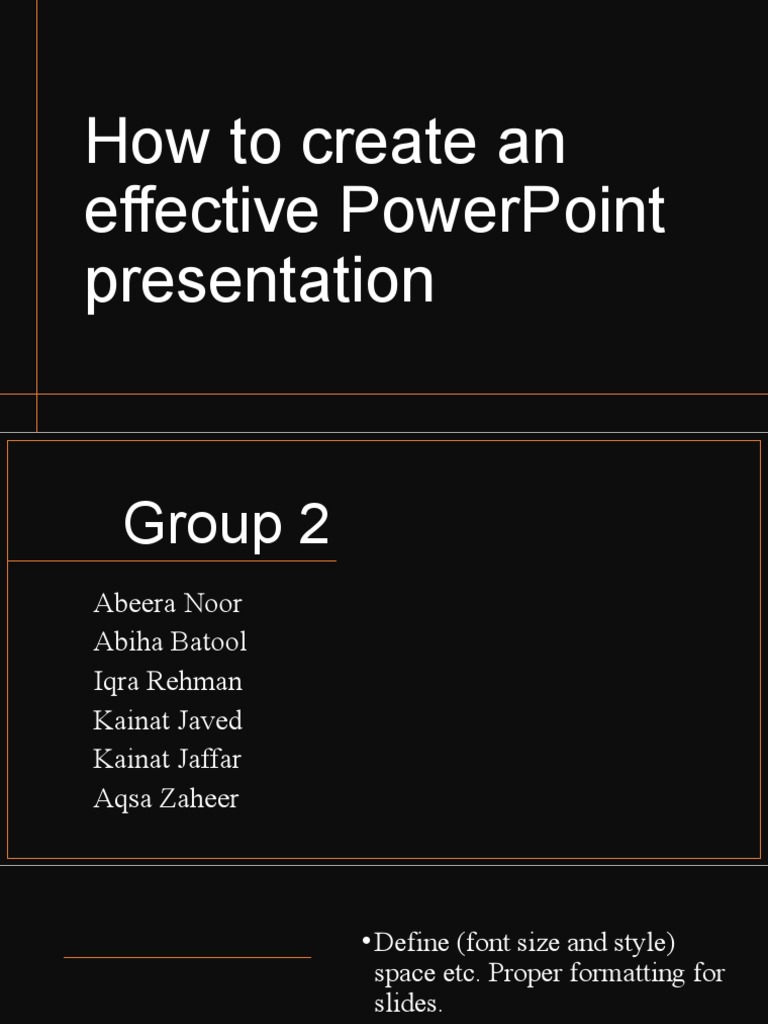 How To Create An Effective Powerpoint Presentation | PDF | Microsoft ...