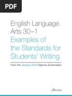 2020 ELA 30-1 Writing Standards Guide | PDF | English Studies | Teachers