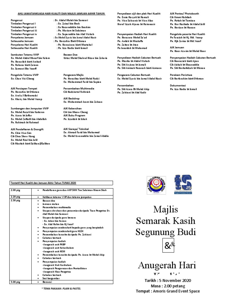 Buku Program Jamuan | PDF