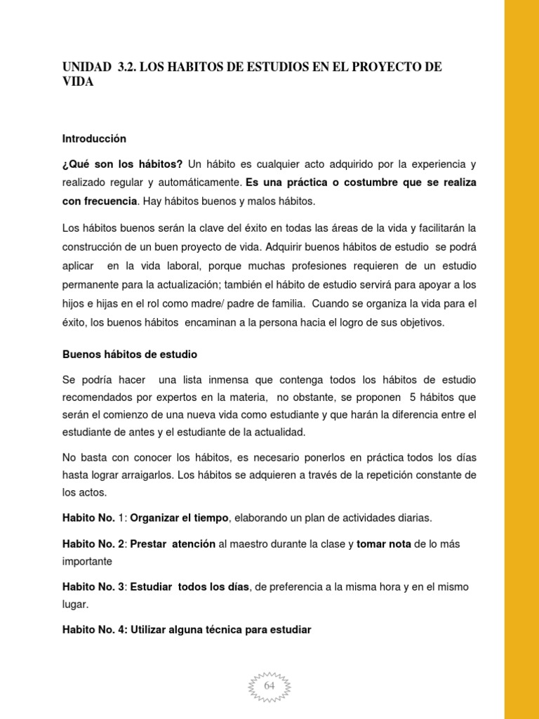 Hábitos de Estudio para el Éxito Académico | PDF | Motivación ...