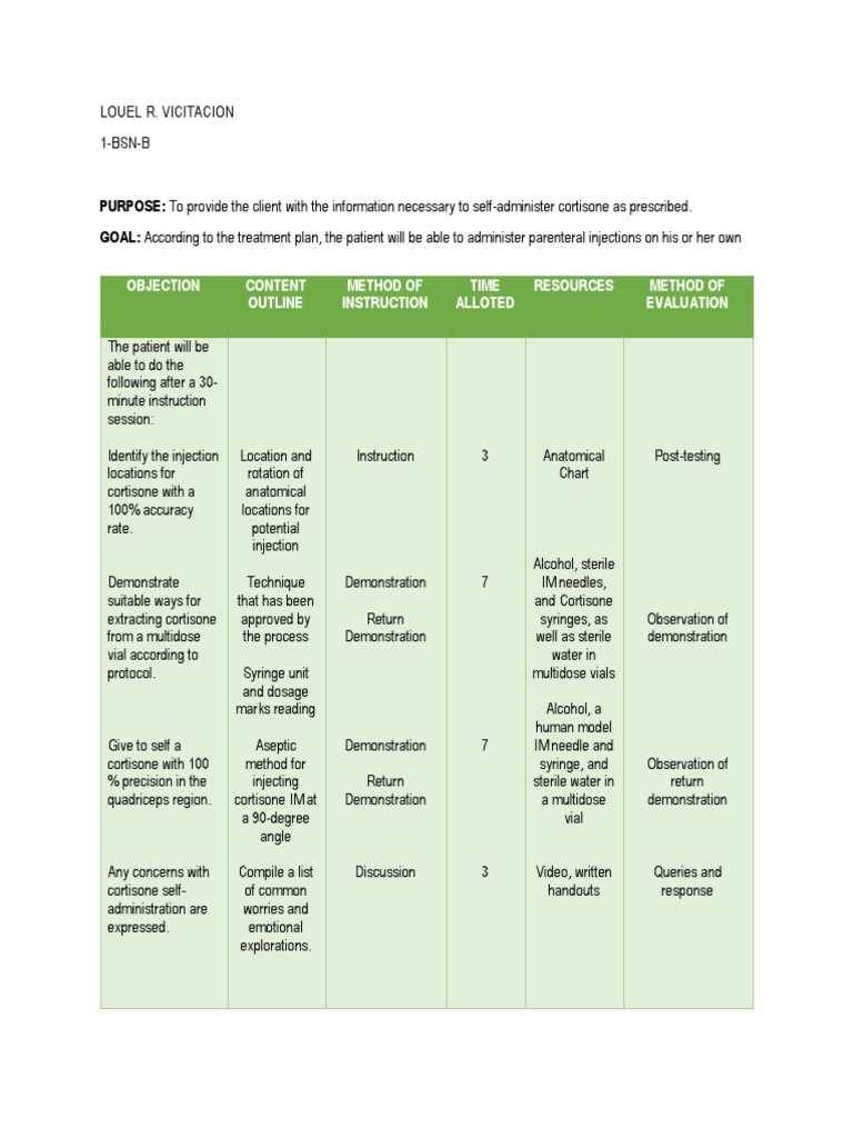 Teaching Plan For Patient With Arthritis | PDF | Injection (Medicine ...