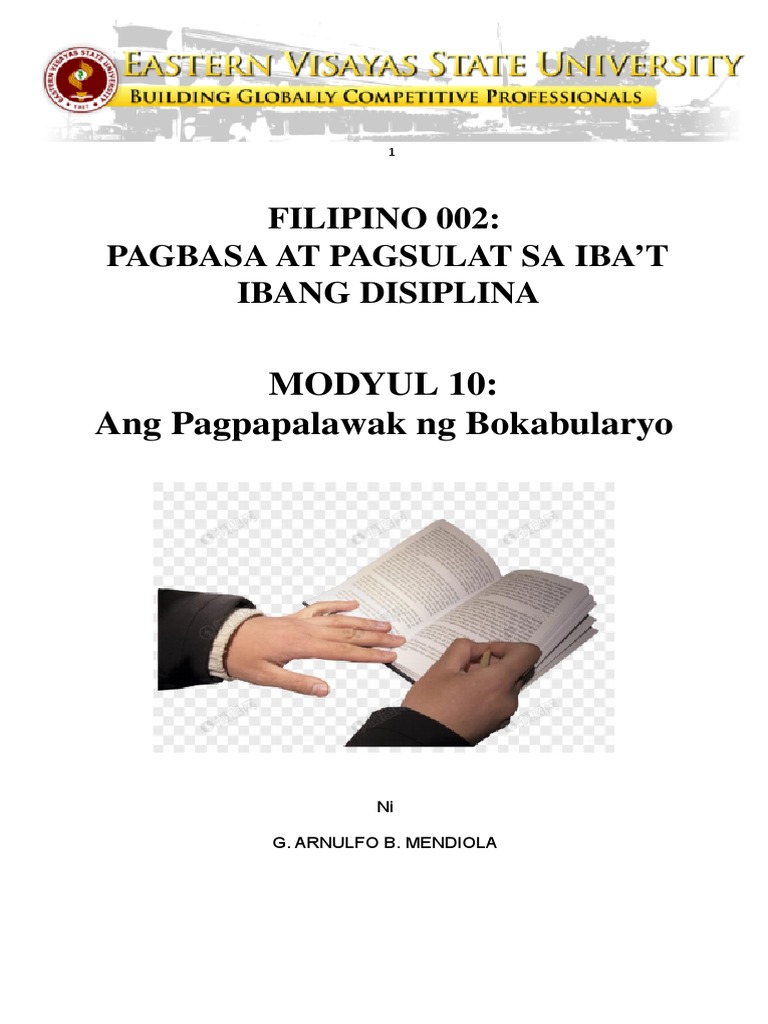 Ang Pagpapalawak NG Bokabularyo | PDF