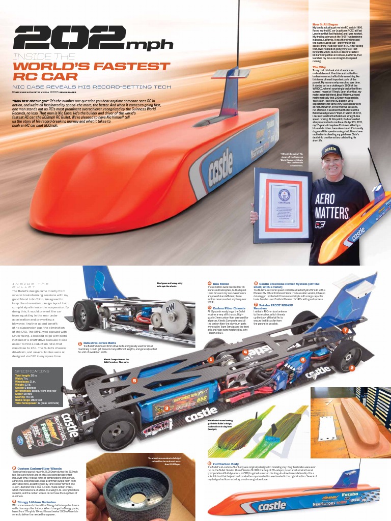 Worlds Fastest RC Car | PDF | Vehicles | Manufactured Goods