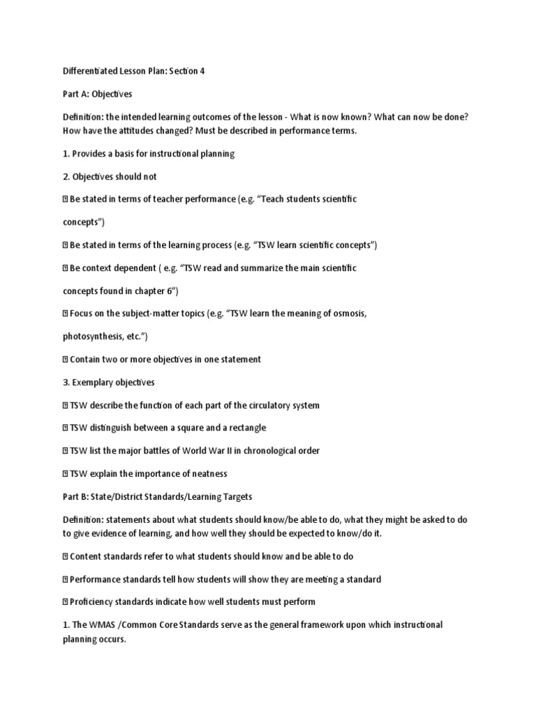 Differentiated Lesson Plan | PDF | Lesson Plan | Learning