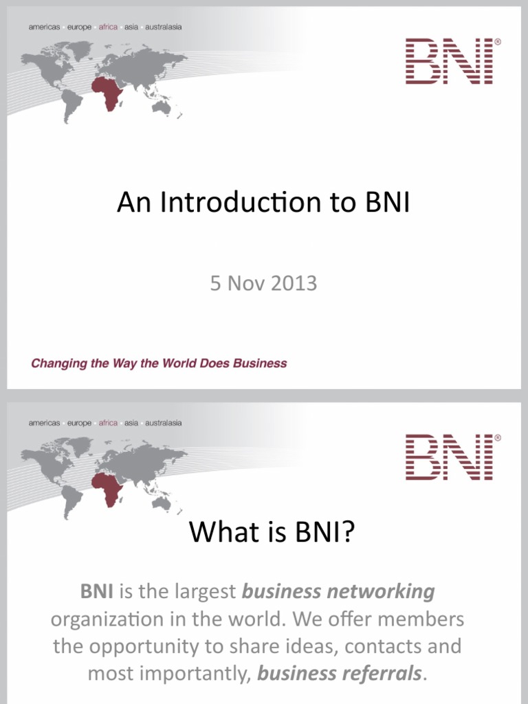 Introduction To BNI | PDF