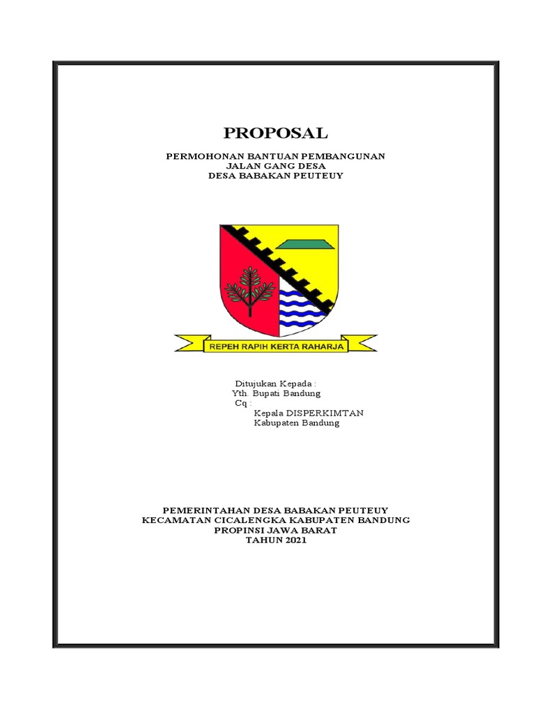 Proposal Jalan Gang | PDF