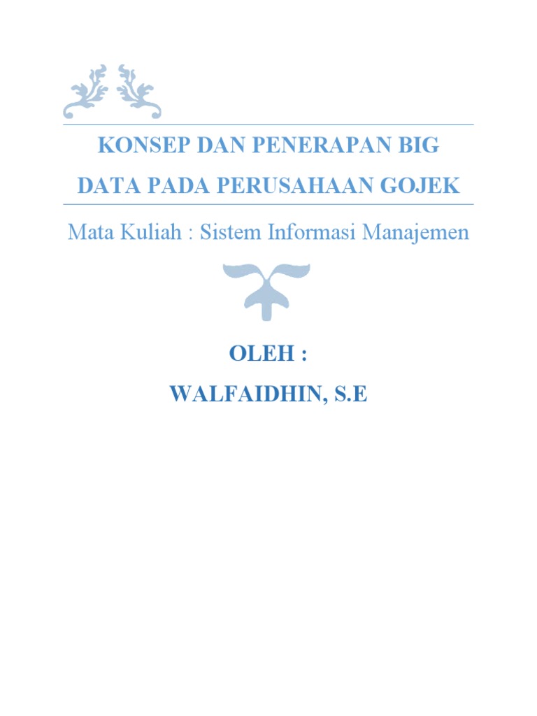 Penerapan Big Data di Gojek Indonesia | PDF | Bisnis | Pengelolaan ...