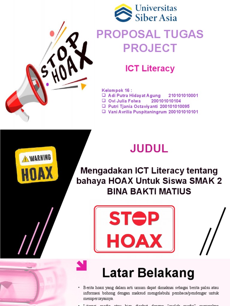 Proposal Tugas Projek ICT Literasy | PDF
