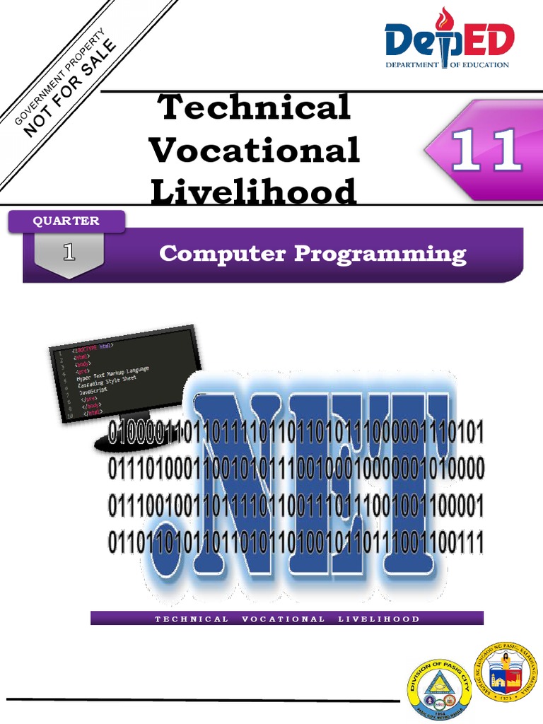 Technical Vocational Livelihood: Computer Programming | PDF | Html ...
