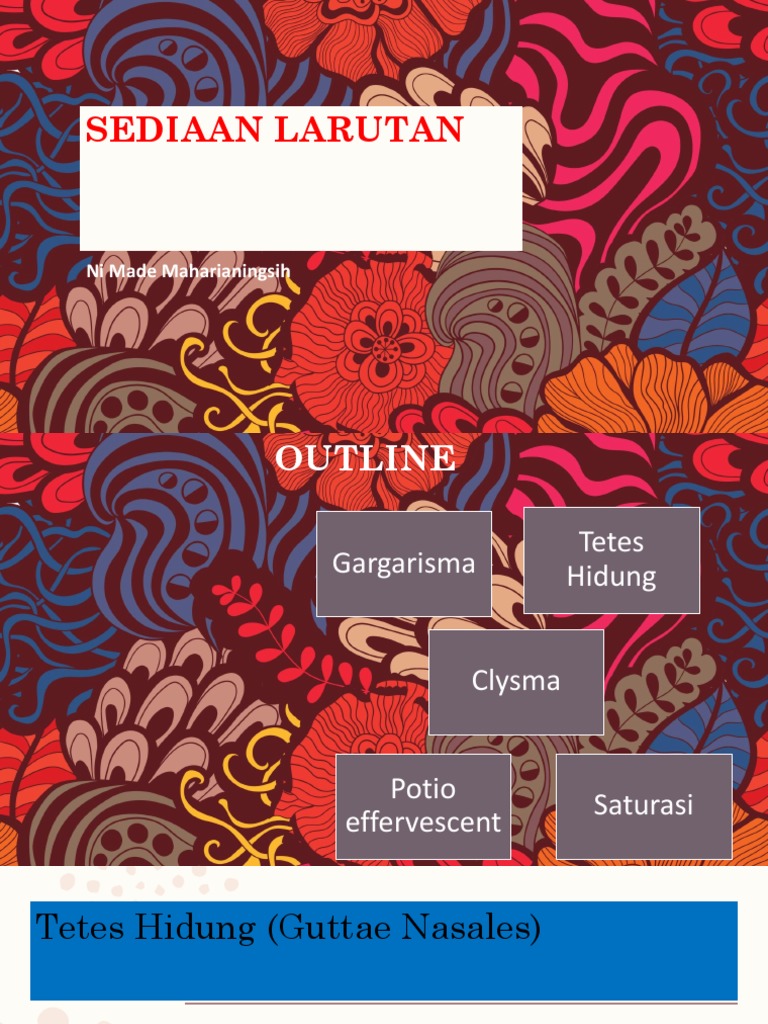Clysma: Penggunaan dan Dosis Obat | PDF | Memasak, Makanan, & Anggur