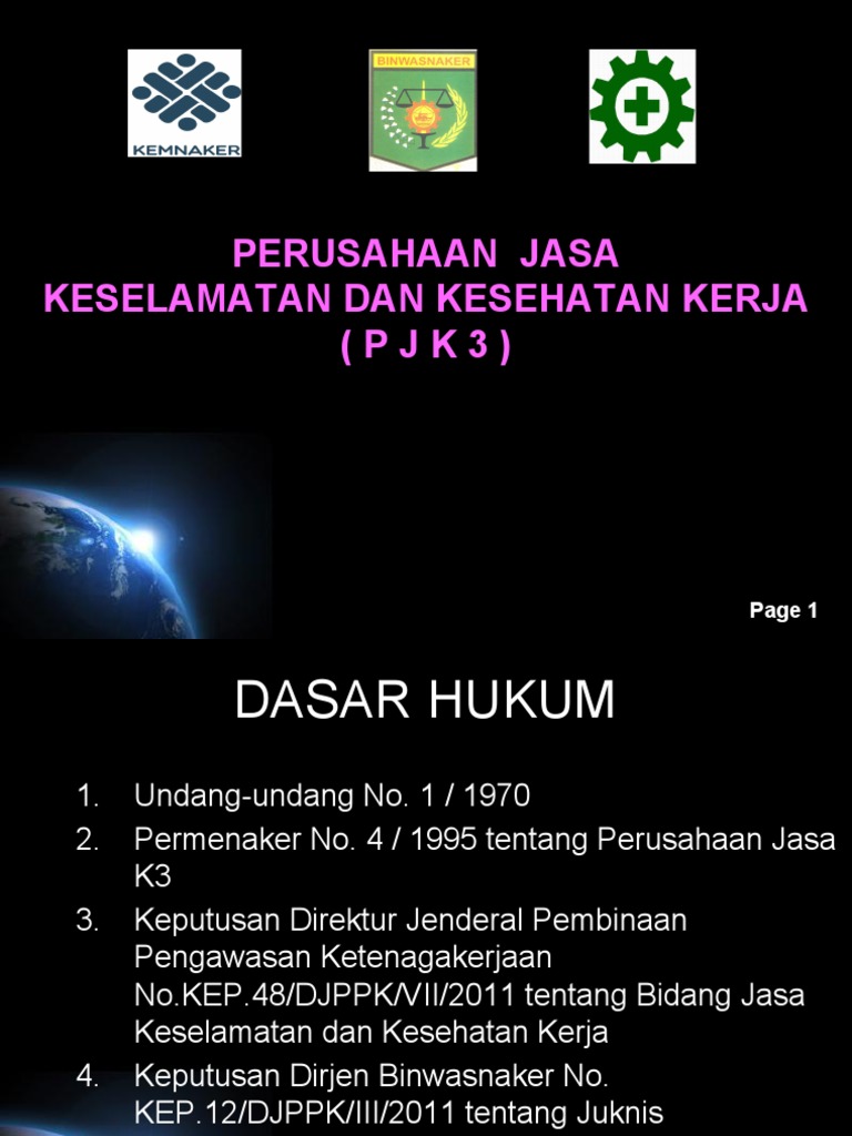 Perusahaan Jasa Keselamatan Dan Kesehatan Kerja (PJK3) | PDF