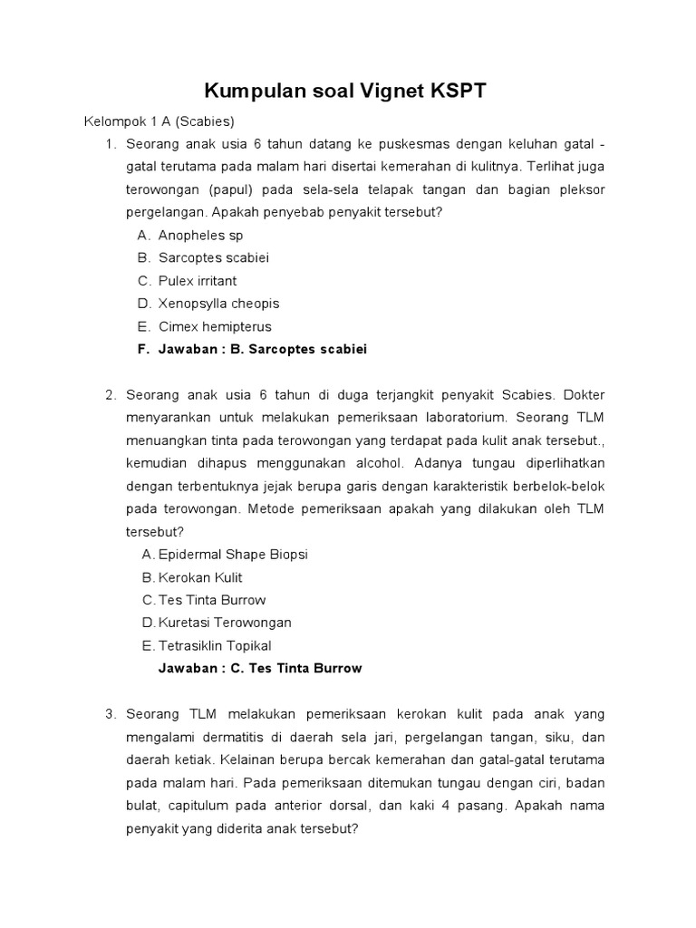 Kumpulan Soal Vignet KSPT | PDF
