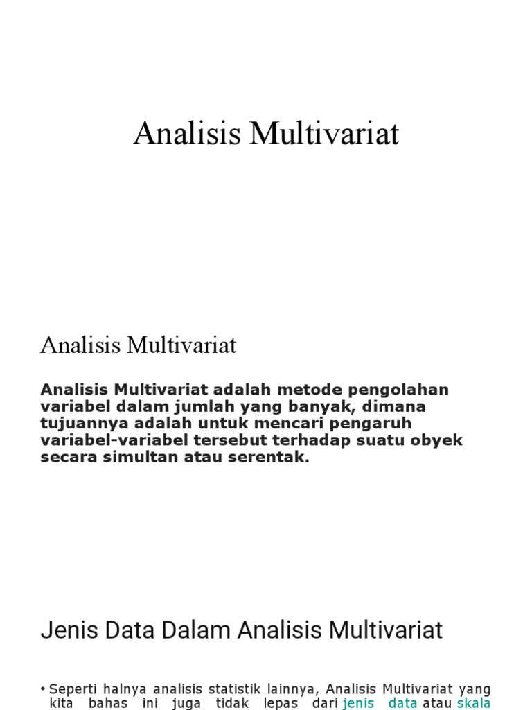 Analisis Multivariat | PDF