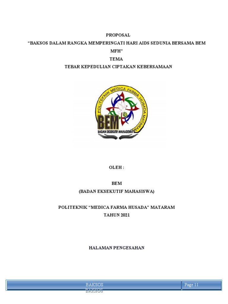 Proposal Bem Baksos 2021 | PDF | Ilmu Sosial | Pengembangan Diri