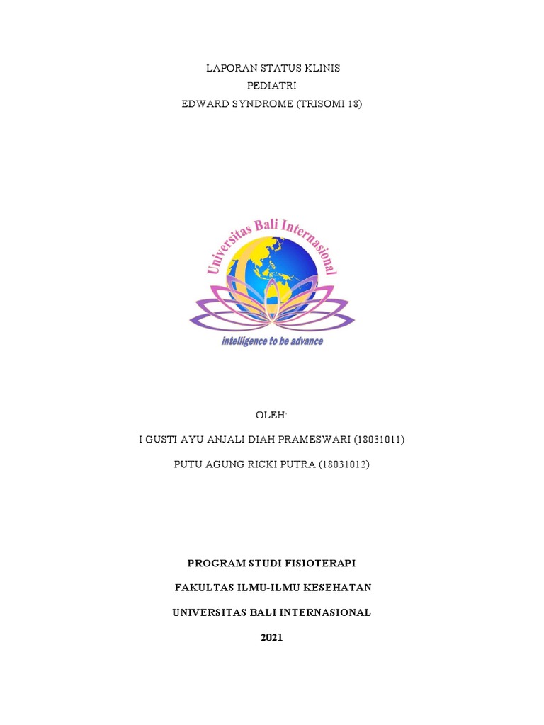 Ciri dan Penanganan Sindrom Edward | PDF