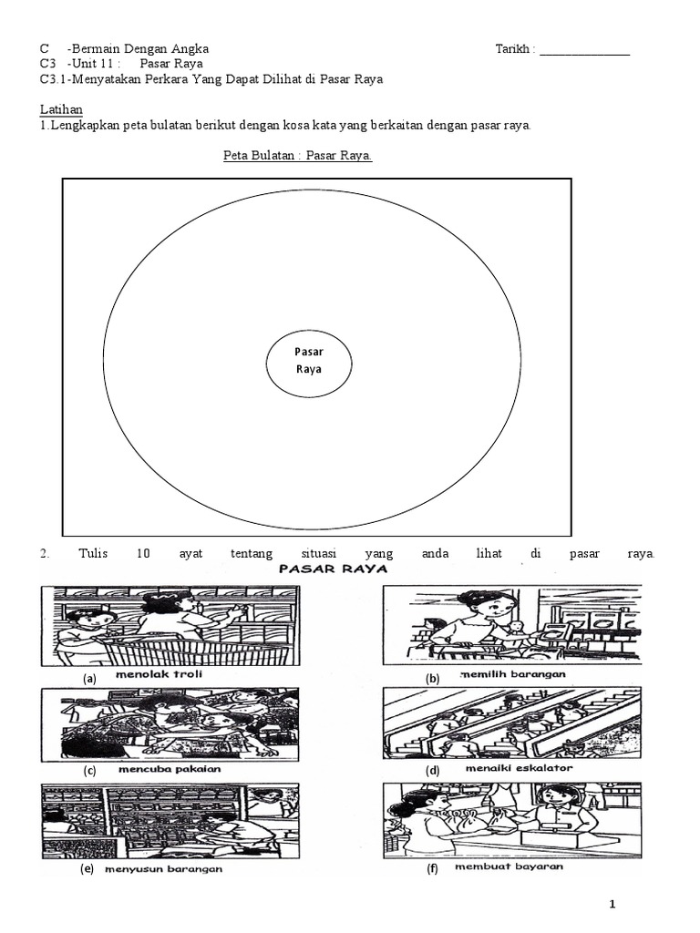 Latihan Unit 11 Pasar Raya | PDF
