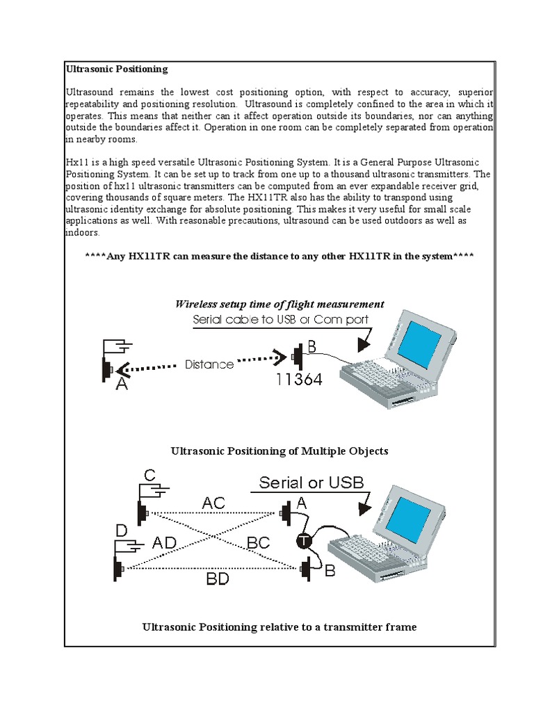 Ultrasonic Positioning: Wireless Setup Time of Flight Measurement | PDF ...