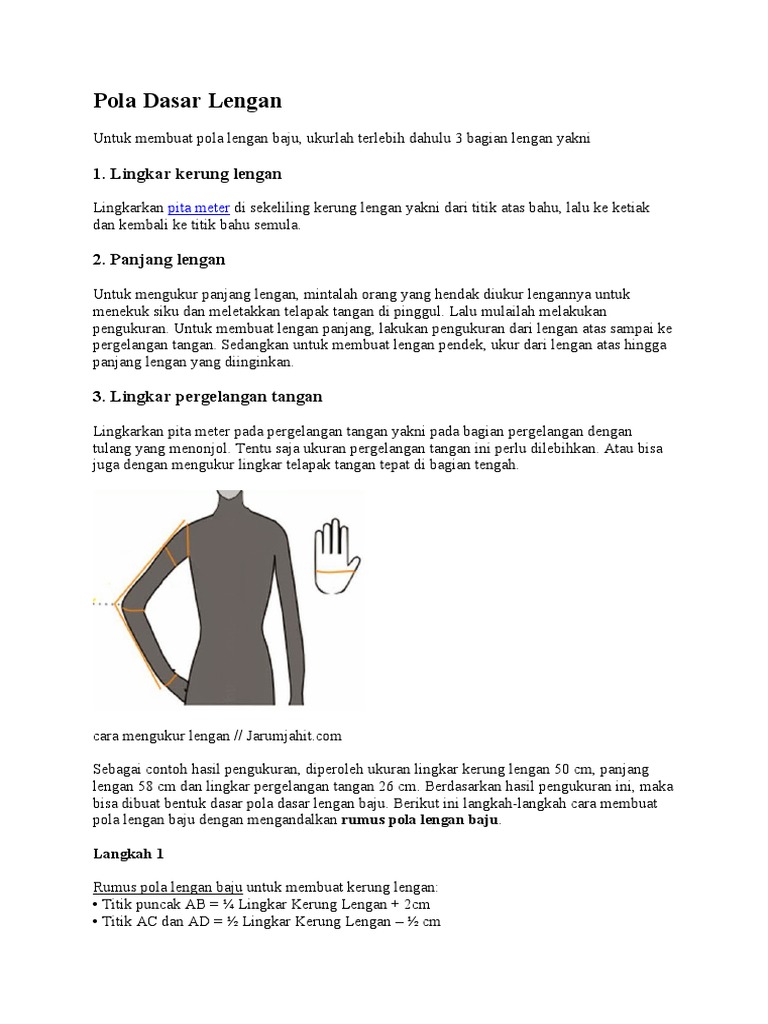 Pola Dasar Lengan | PDF