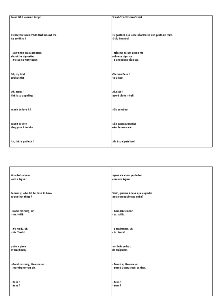 Scent of A Woman Script | PDF